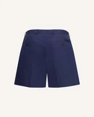 Prada Cotton Shorts With Buttoned Welt Pockets