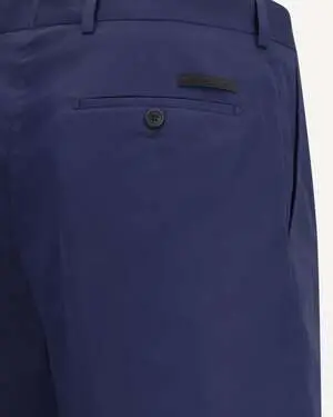 Prada Cotton Shorts With Buttoned Welt Pockets
