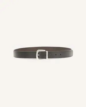 Valentino Garavani Reversible Leather Belt With V Logo Buckle