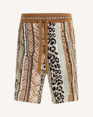 LANEUS Geometric Print Bermuda Shorts
