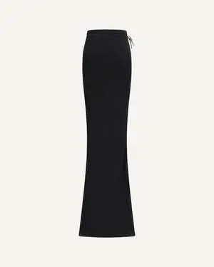 MONCLER + RICK OWENS Long Jersey Skirt With Drawstring And Slit - Black