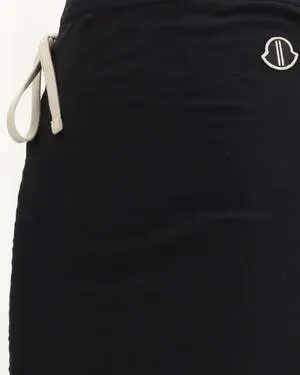 MONCLER + RICK OWENS Long Jersey Skirt With Drawstring And Slit - Black
