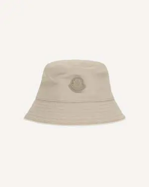 Moncler Cotton And Nylon Bucket Hat - Beige