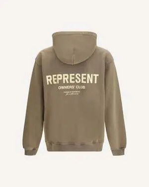REPRESENT Owners Club Cotton Hoodie - Brown