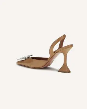 Amina Muaddi Begum Slingback Pumps - Brown