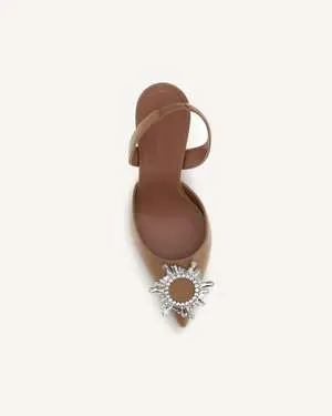 Amina Muaddi Begum Slingback Pumps - Brown