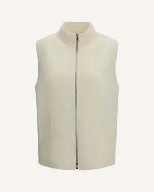 RIER Virgin Wool Vest - Cream