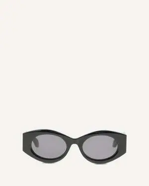 Alaïa Oval Sunglasses - Black