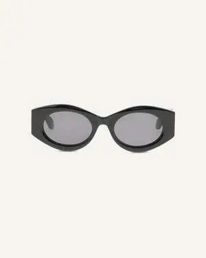 Alaïa Oval Sunglasses - Black