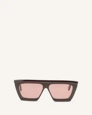 Alaïa Mask Sunglasses - Red