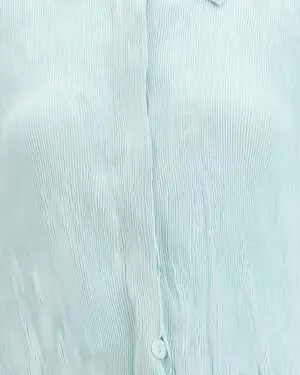 GONGDID DESIGN Wavy Pleated Shirt Dress