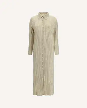 GONGDID DESIGN Long Sleeve Button-up Maxi Dress