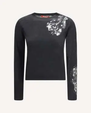 Max Mara Wool Sweater With Lace Inserts
