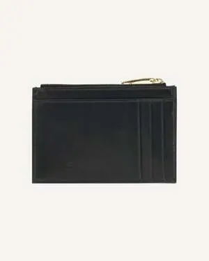Bottega Veneta Lambskin Card Holder - Black