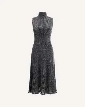 Alaïa Sequined Midi Dress - Grey