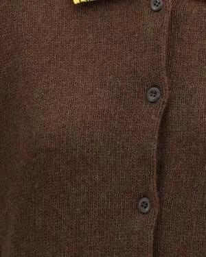 Prada Sweater With Striped Collar And Cuffs