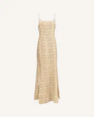 KRISTINA TI Sleeveless V-neck Maxi Dress With Adjustable Ties