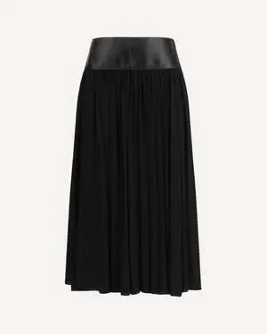 Alaïa Midi Skirt With Leather Belt