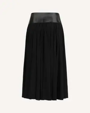 Alaïa Midi Skirt With Leather Belt