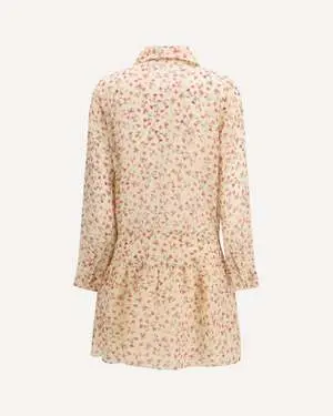 KRISTINA TI Floral Print Button-up Shirt Dress