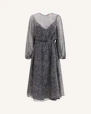 Max Mara Campo Polka Dot Silk Dress
