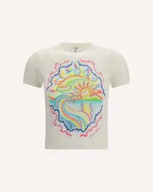 Casablanca Cotton Blend T-shirt With Graphic Print