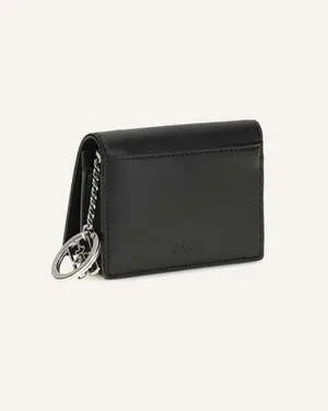GANNI Poodle Print Card Holder - Black