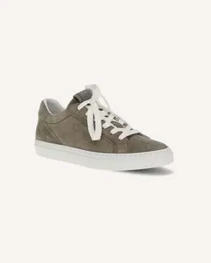 Brunello Cucinelli Suede Sneakers With Precious Loop