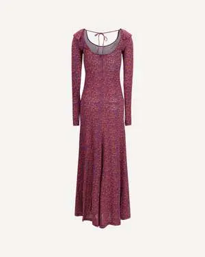KRISTINA TI Floral Print Jersey Maxi Dress