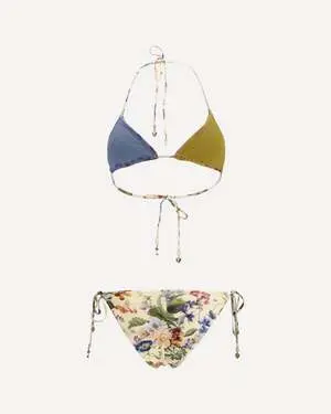 Zimmermann Patience Spliced Tri Bikini - Multicolour