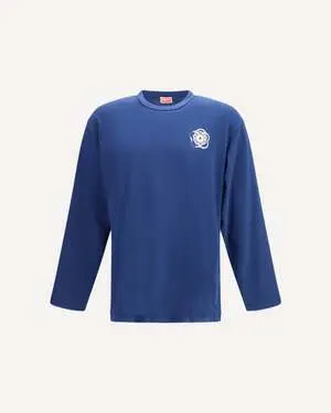 Kenzo Boke Flower 2.0 Long-leeved Cotton T-hirt - Blue