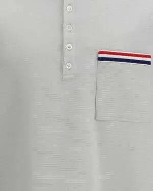 Thom Browne Short-sleeve Polo With Chest Pocket - Grey