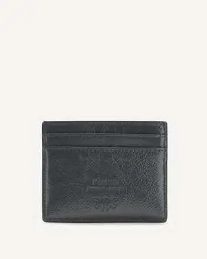Pinko Shiny Leather Card Holder - Grey