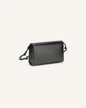 JIL SANDER Tangle Wallet With Knotted Shoulder Strap - Black