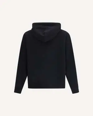 Off-White Cotton Hoodie With Logo Print