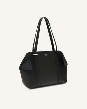 FERRAGAMO Leather Tote Bag - Black