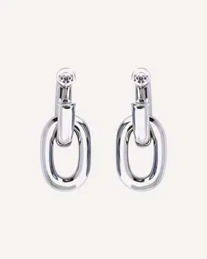 Rabanne Double Xl Link Earrings - Silver