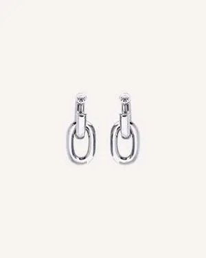 Rabanne Double Xl Link Earrings - Silver