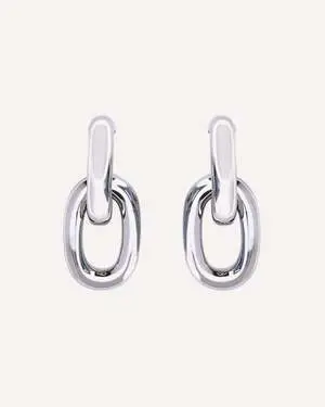 Rabanne Double Xl Link Earrings - Silver