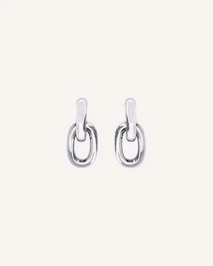 Rabanne Double Xl Link Earrings - Silver