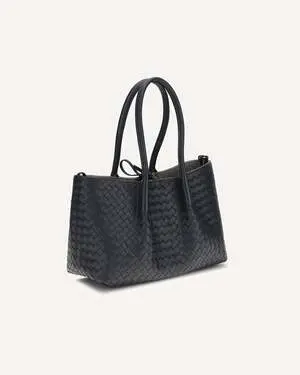 Bottega Veneta Pinacoteca Tote Bag In Intrecciato Calfskin - Black