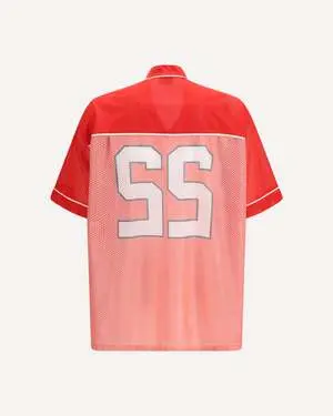 Moschino Technica Mesh Shirt With Reversed 22 Print Mae