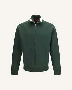 Gucci Gg Technical Jersey Zip Jacket - Green