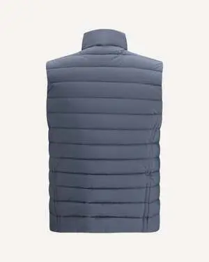 MOORER Calaf-s3 Quilted Gilet With Boudin Padding - Blue