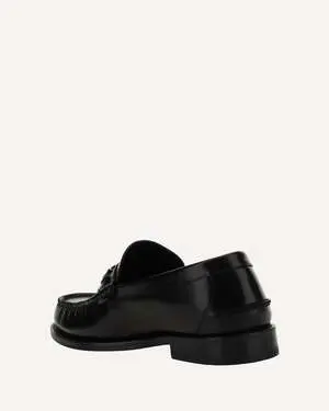 Versace Leather Loafers With Medusa Head Plaque