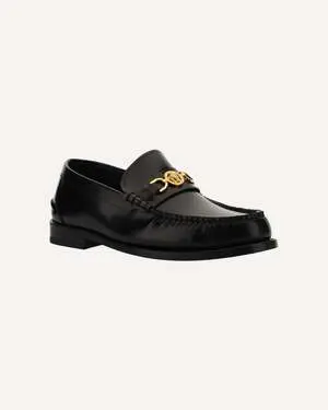 Versace Leather Loafers With Medusa Head Plaque