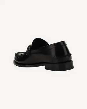 Versace Leather Loafers With Medusa Head Plaque
