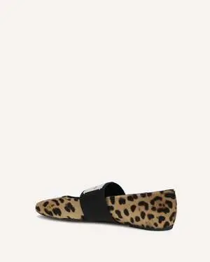 Givenchy Leopard Print Sliced Square Ballerinas