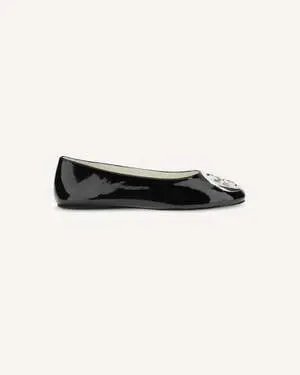Tory Burch Reva Patent Leather Ballerinas