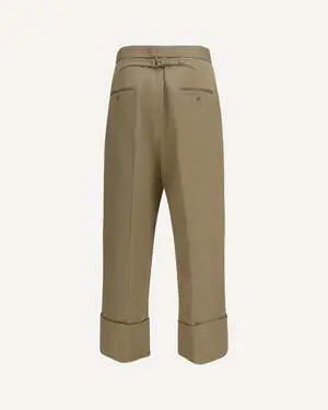Thom Browne Cotton Gabardine Double Pleated Pants